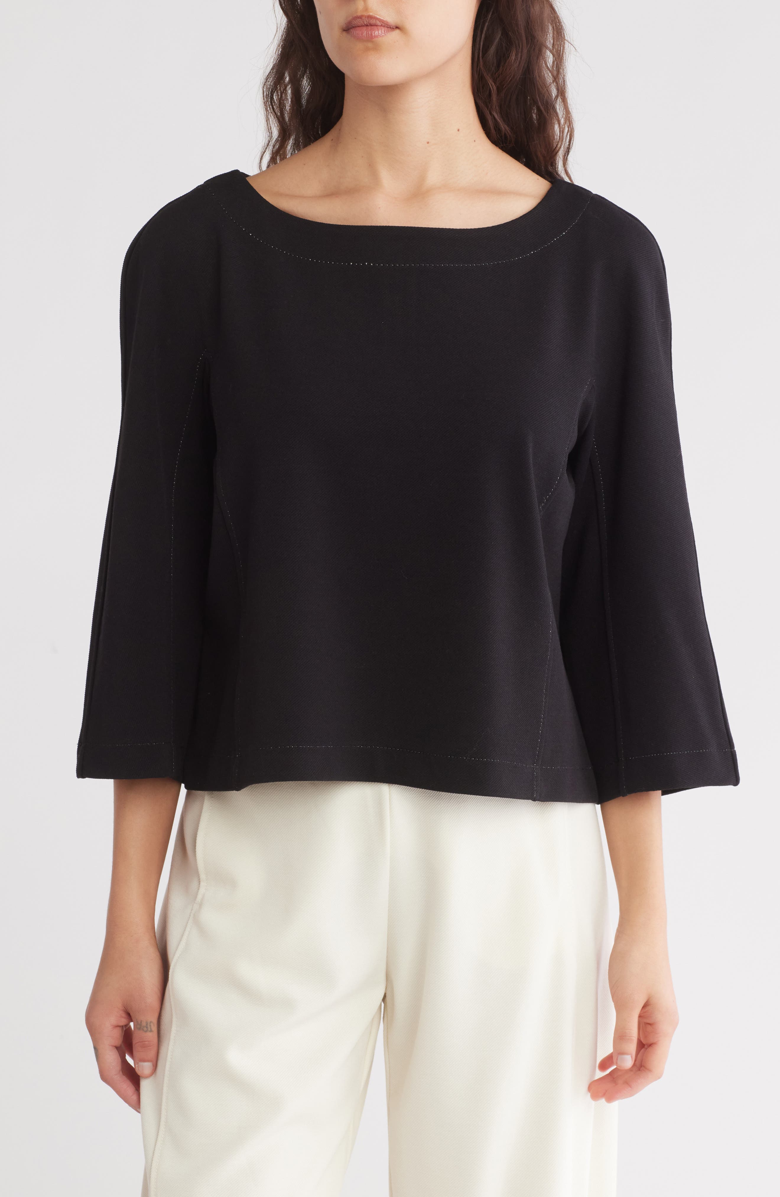 MAX STUDIO Boat Neck Crop Top | Nordstromrack