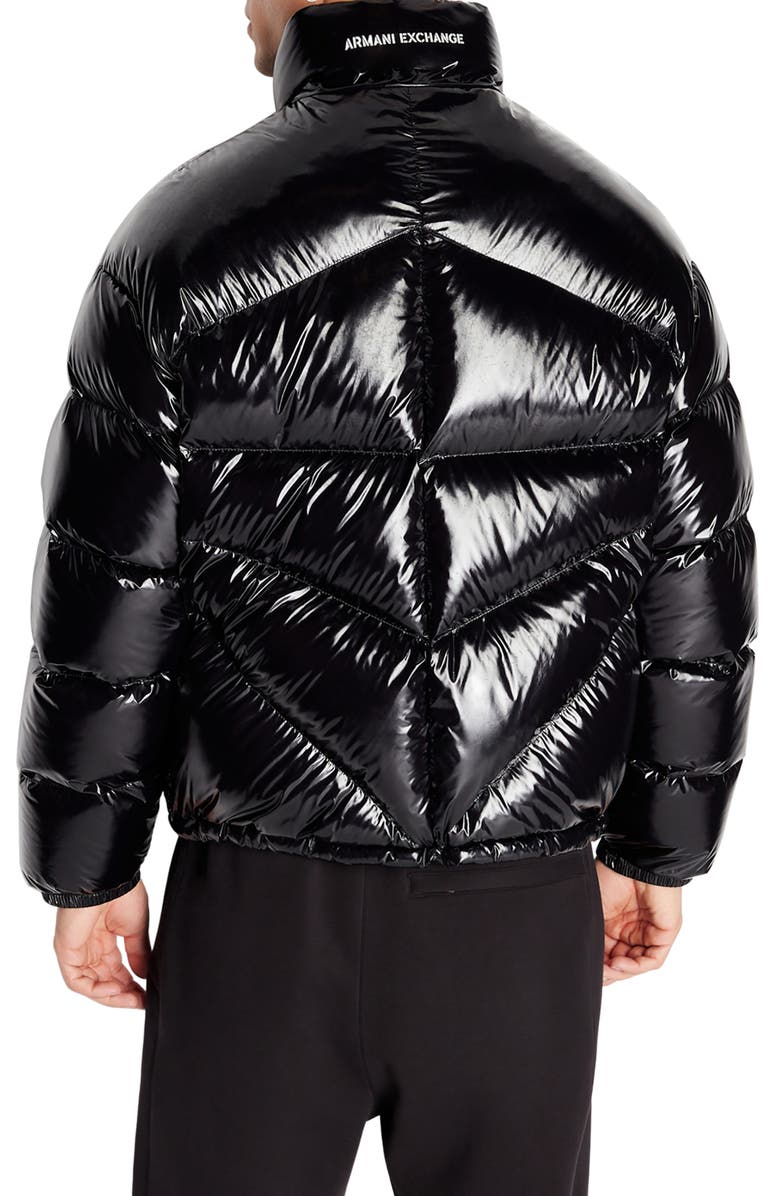 Armani Exchange Shiny Puffer Jacket | Nordstrom
