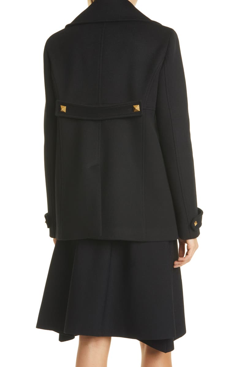 Valentino Roman Stud Double Breasted Wool & Cashmere Coat | Nordstrom