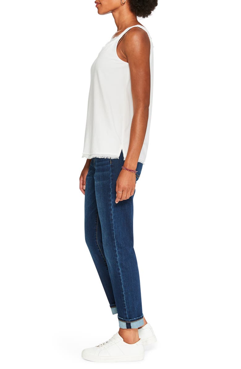 NIC+ZOE Fringe Trim Stretch Cotton Tank | Nordstrom