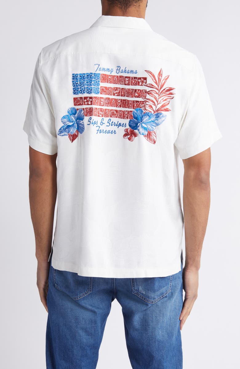 Tommy Bahama Sips & Stripes Forever Silk Camp Shirt | Nordstromrack