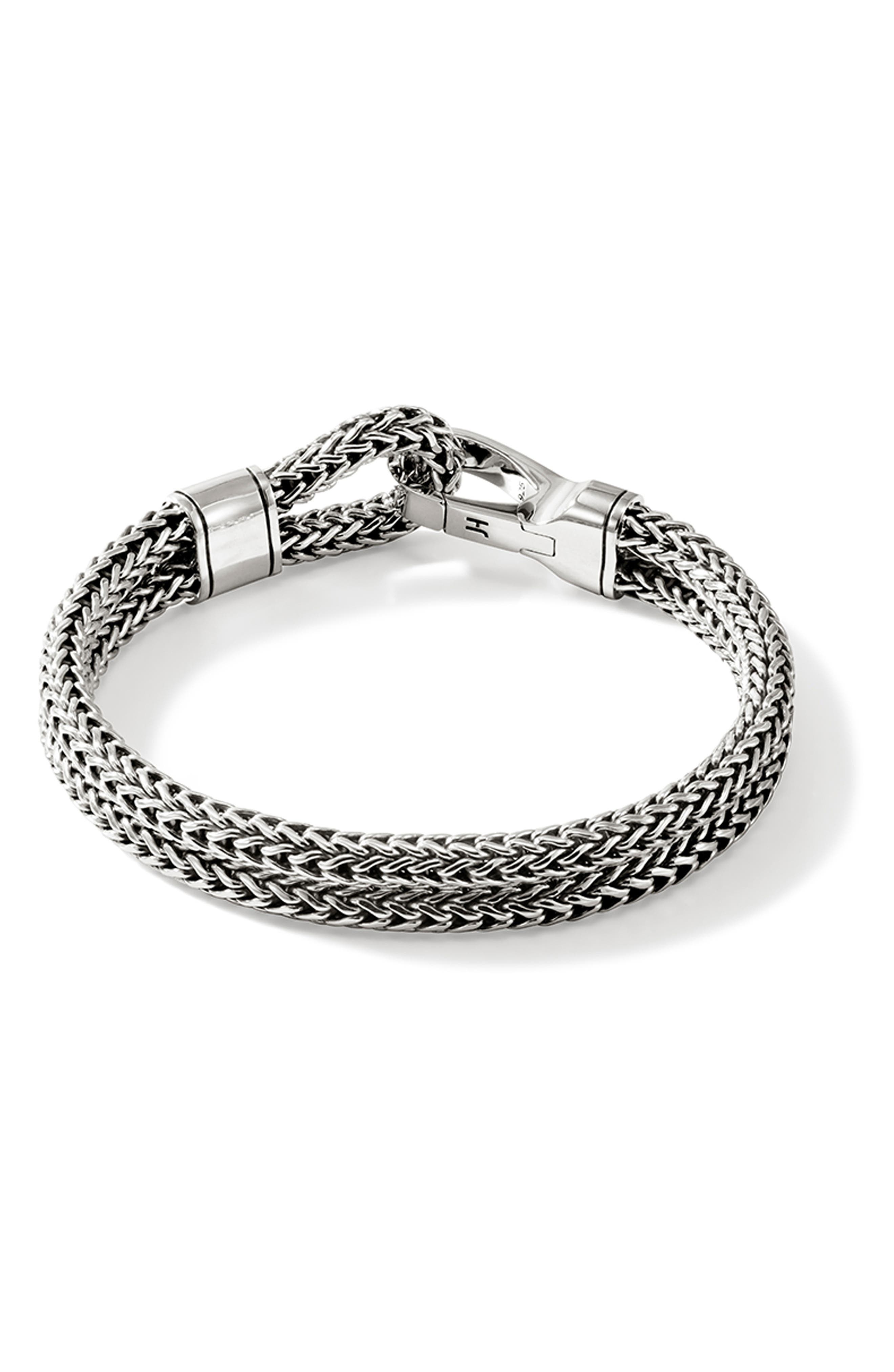 John Hardy Hook Clasp Bracelet, Silver, Double Row | Nordstrom