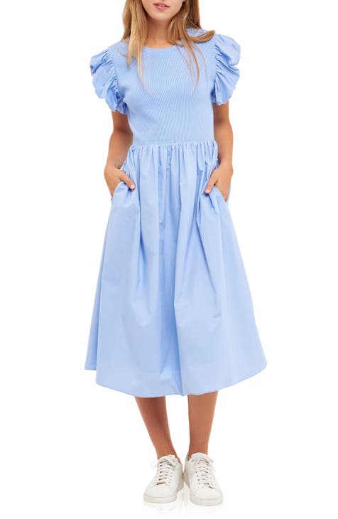 Women's Puff Sleeve Midi Dresses | Nordstrom