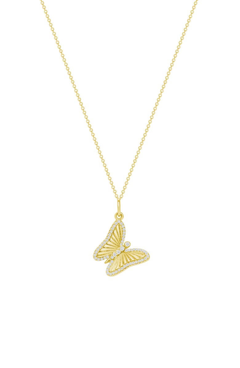 RON HAMI 14K Yellow Gold Diamond Butterfly Necklace - 0.21 ctw ...