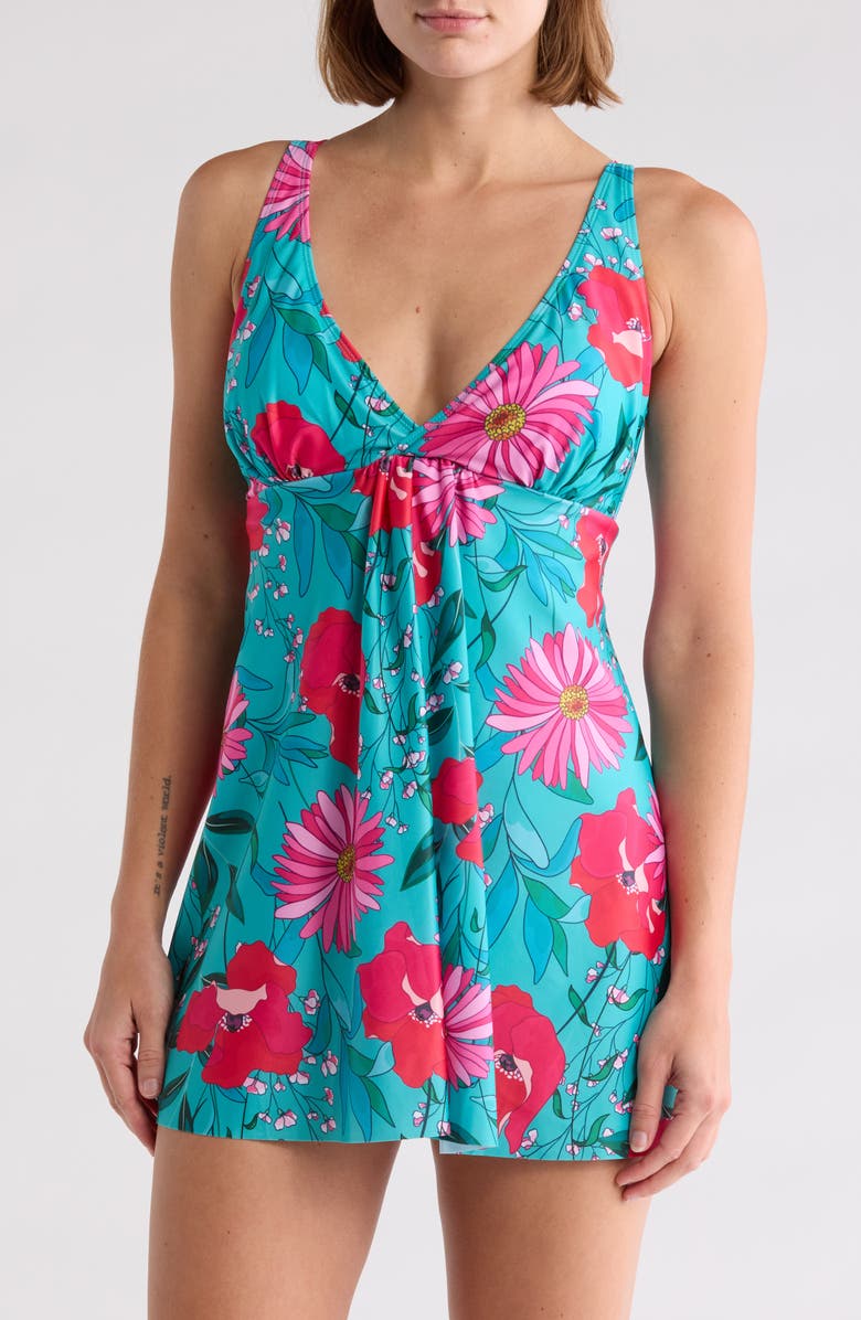 NICOLE MILLER NEW YORK Flyaway One-Piece Swimdress | Nordstromrack