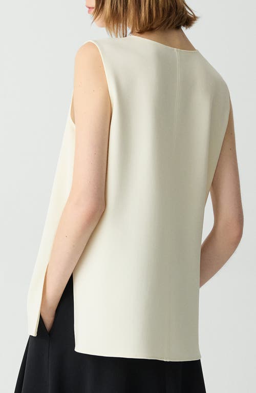 Theory Admiral Side Slit Tank In Rice | ModeSens