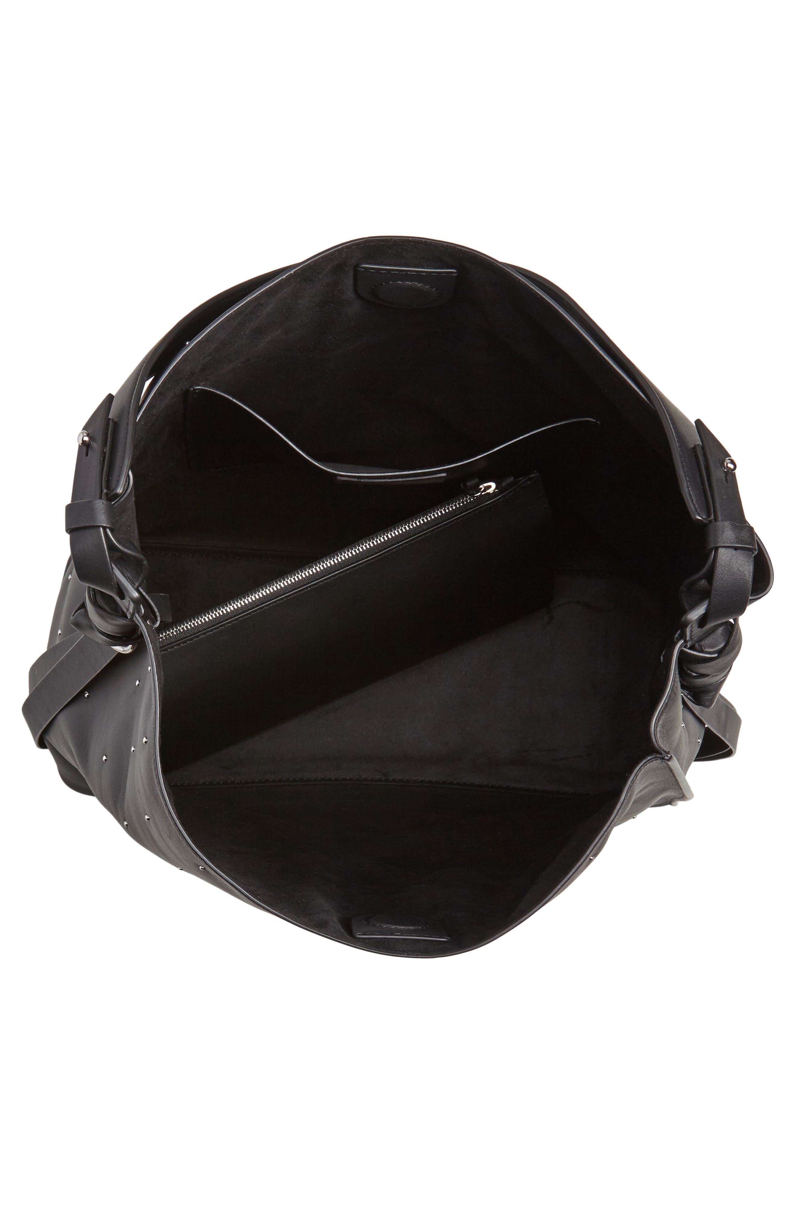 AllSaints Studded North/South Leather Tote | Nordstromrack