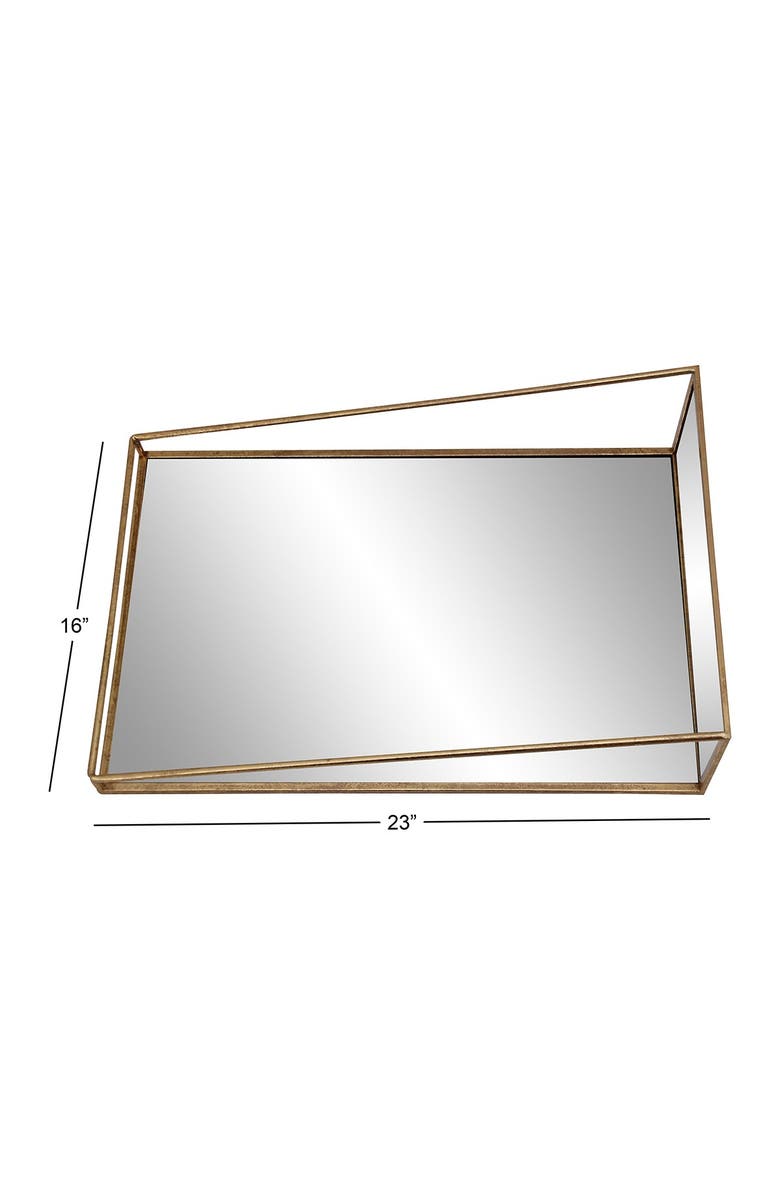VIVIAN LUNE HOME Large Industrial Black Metal Rectangular Wall Mirrors ...