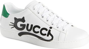 Gucci Ace Cat Logo Low Top Sneaker (Women) | Nordstrom