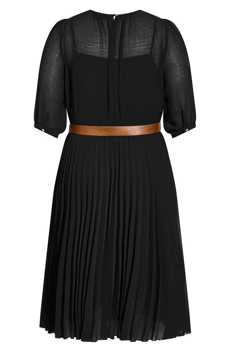 City Chic Love Pleat Belted Dress | Nordstromrack