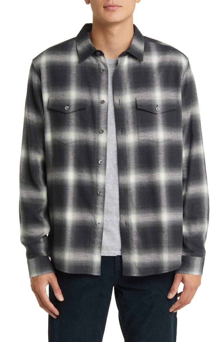 FRAME Plaid Brushed Cotton Button-Up Shirt | Nordstrom
