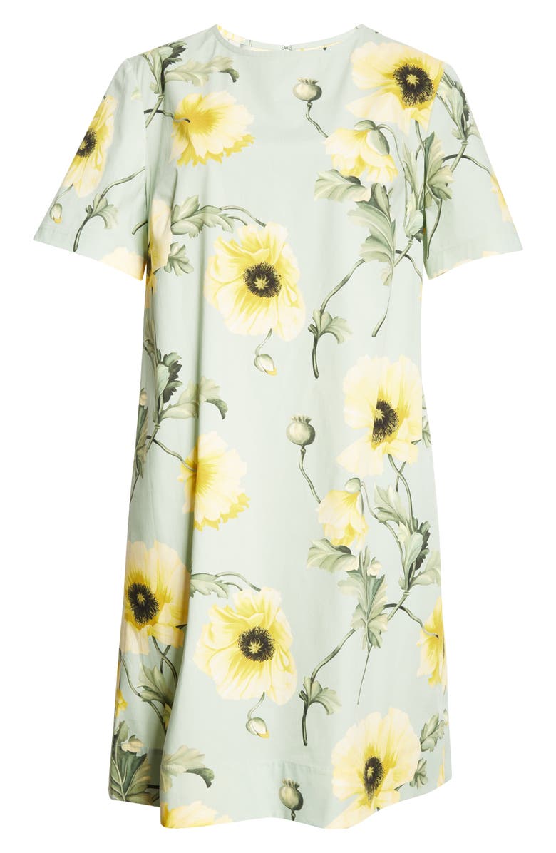 Oscar de la Renta Poppies Short Sleeve Shift Dress | Nordstromrack