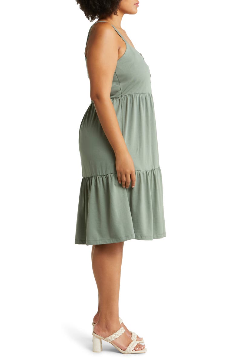 VERO MODA CURVE Astrid Tiered Cotton Blend Dress | Nordstromrack