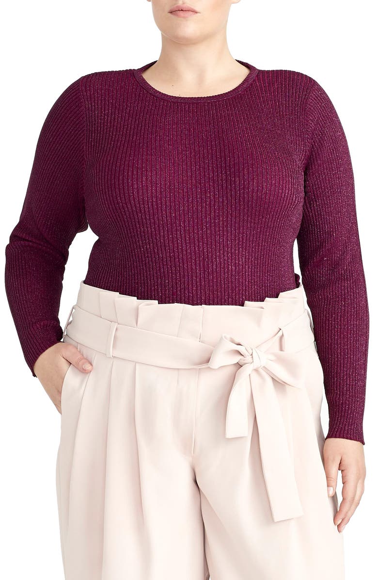 Rachel Roy Collection Metallic Ribbed Sweater | Nordstromrack