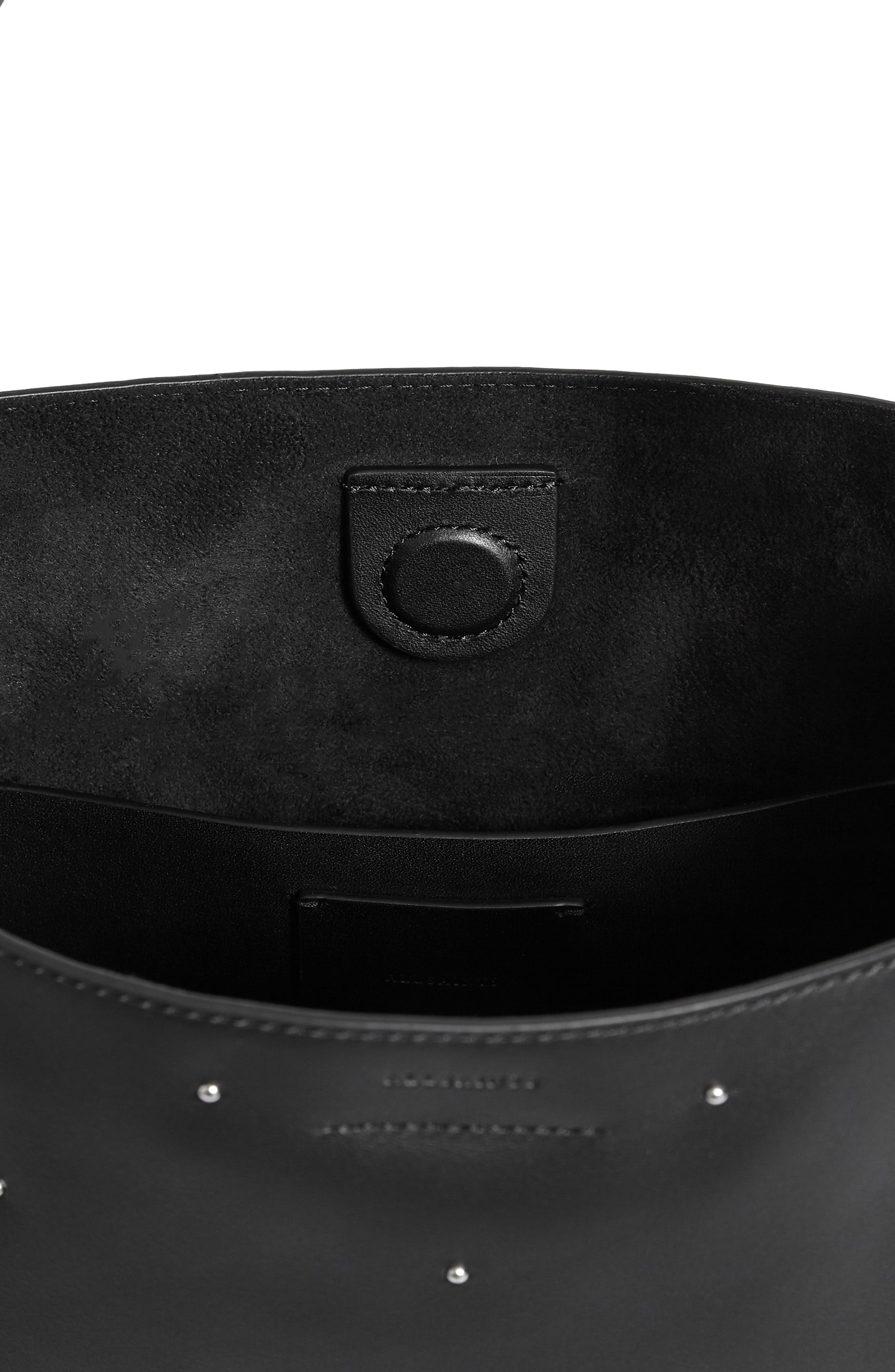 AllSaints Small Kathi Studded North/South Leather Tote | Nordstromrack