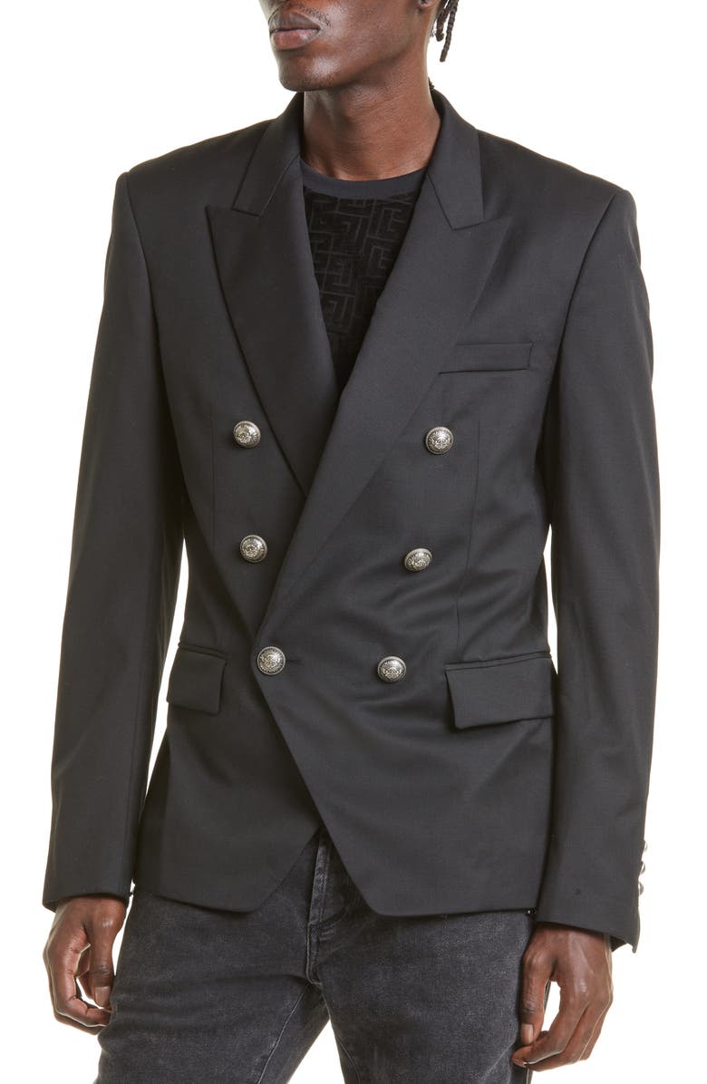 Balmain Double Breasted Wool Blazer | Nordstrom