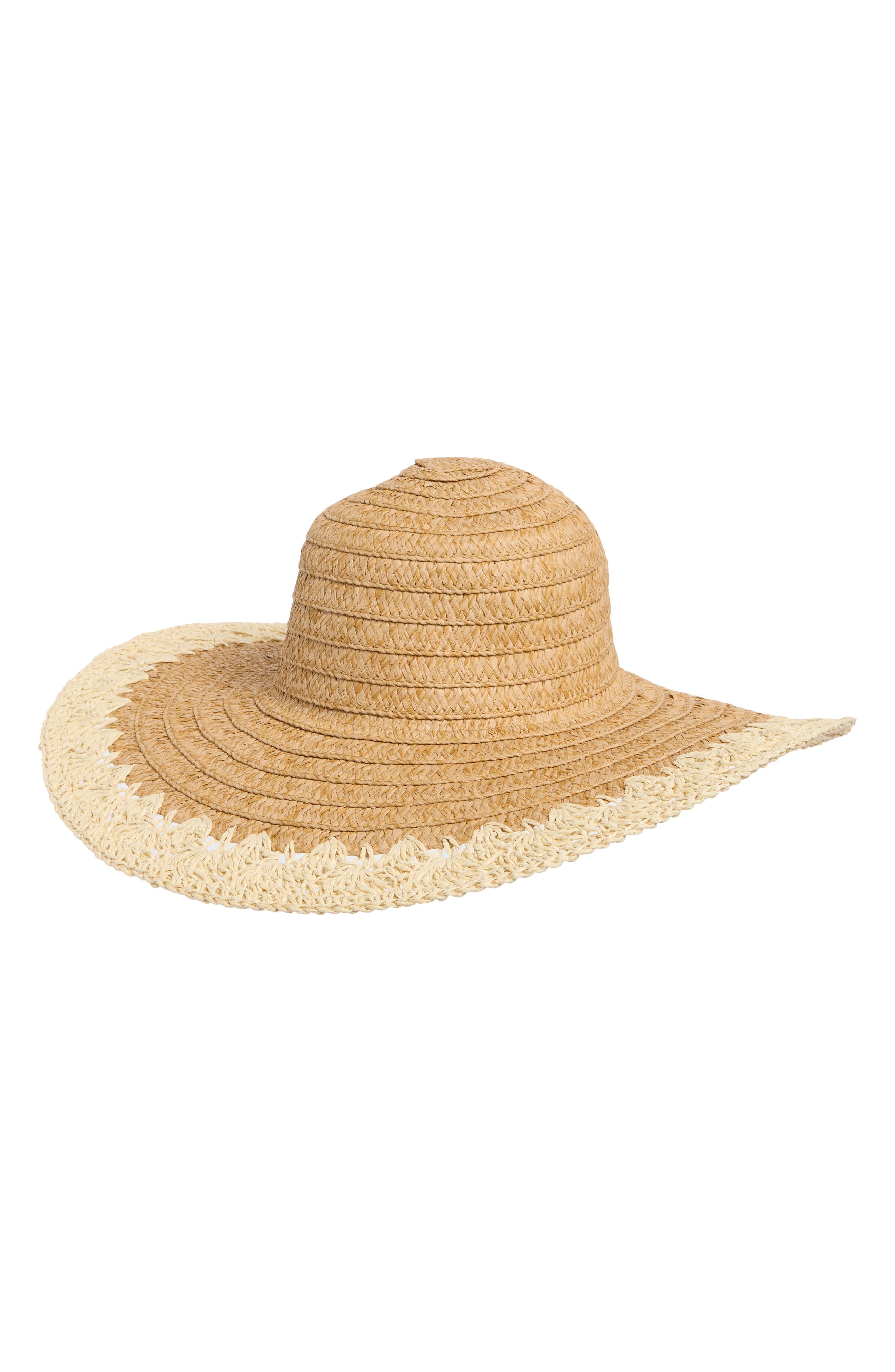 Steve Madden Janey Crochet Trim Floppy Hat | Nordstromrack