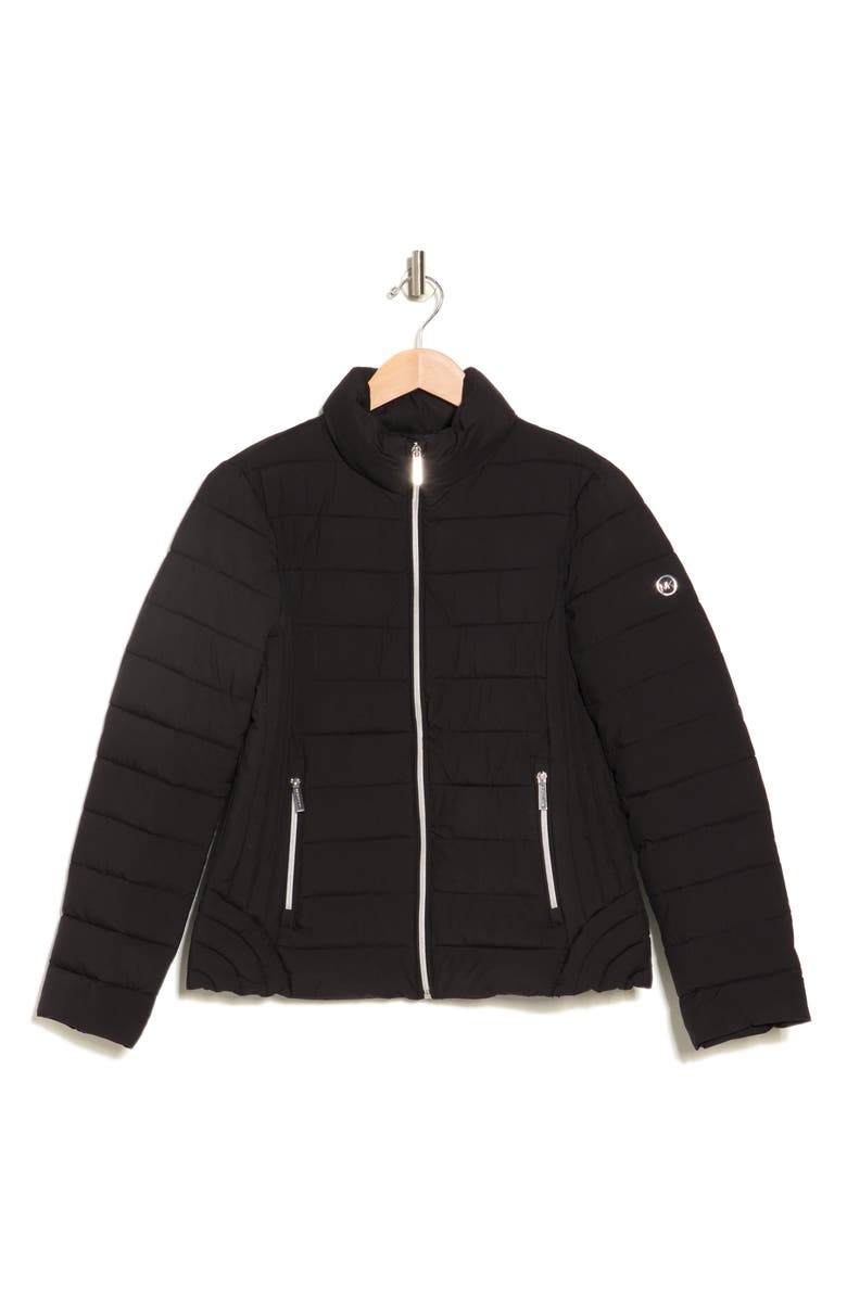 Michael Kors Short Stretch Stand Collar Puffer Jacket | Nordstromrack
