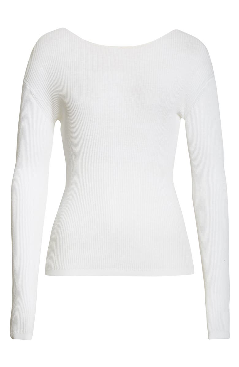 Vince Ribbed Boat Neck Cotton Sweater | Nordstromrack