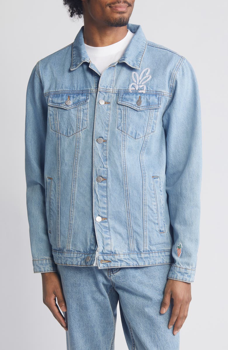 CARROTS BY ANWAR CARROTS Wordmark Embroidered Cotton Denim Jacket ...