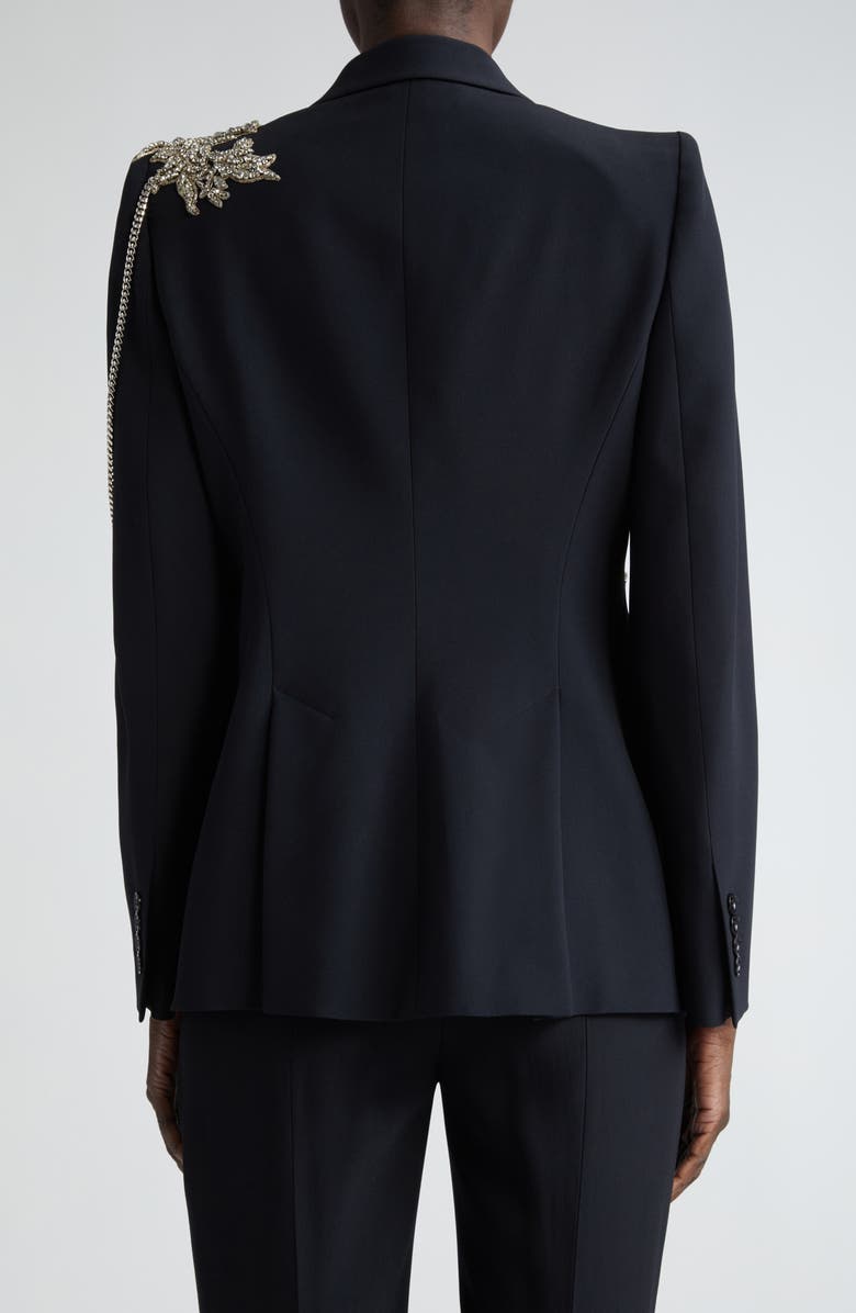 McQueen Floral Chain Single Breasted Blazer | Nordstrom