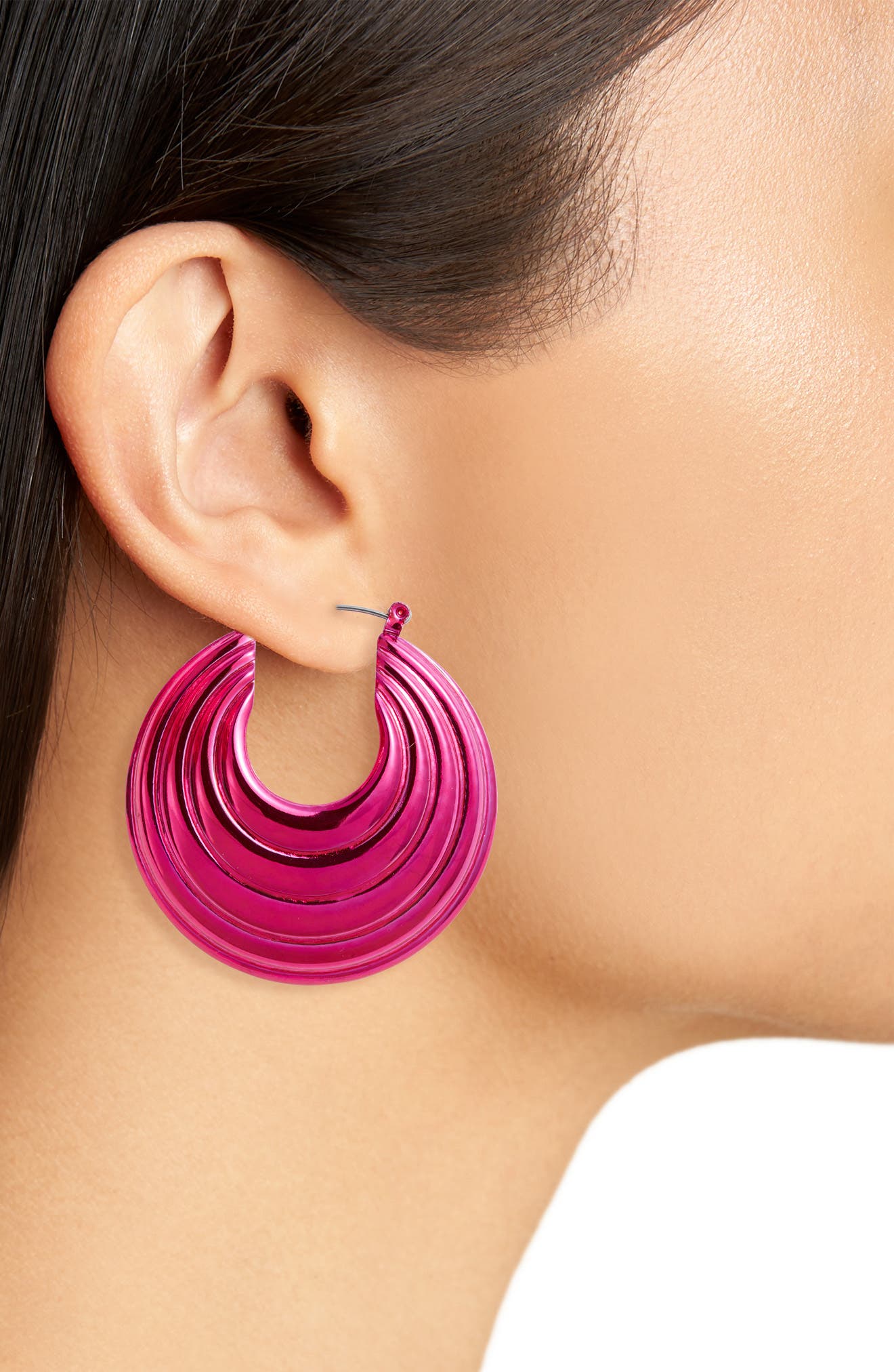 Open Edit Concentric Circle Hoop Earrings | Nordstromrack