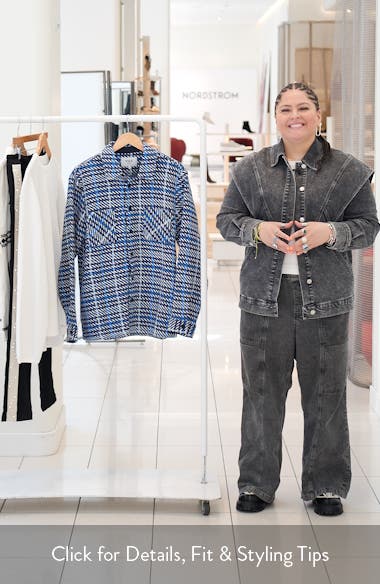 Wax London Whiting Houndstooth Check Overshirt | Nordstrom