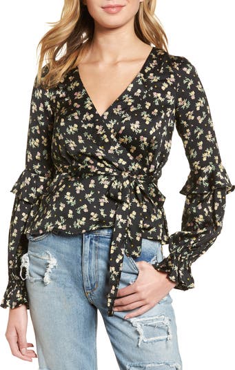 LOVE LIKE SUMMER X BILLABONG Ruffle Wrap Top | Nordstrom