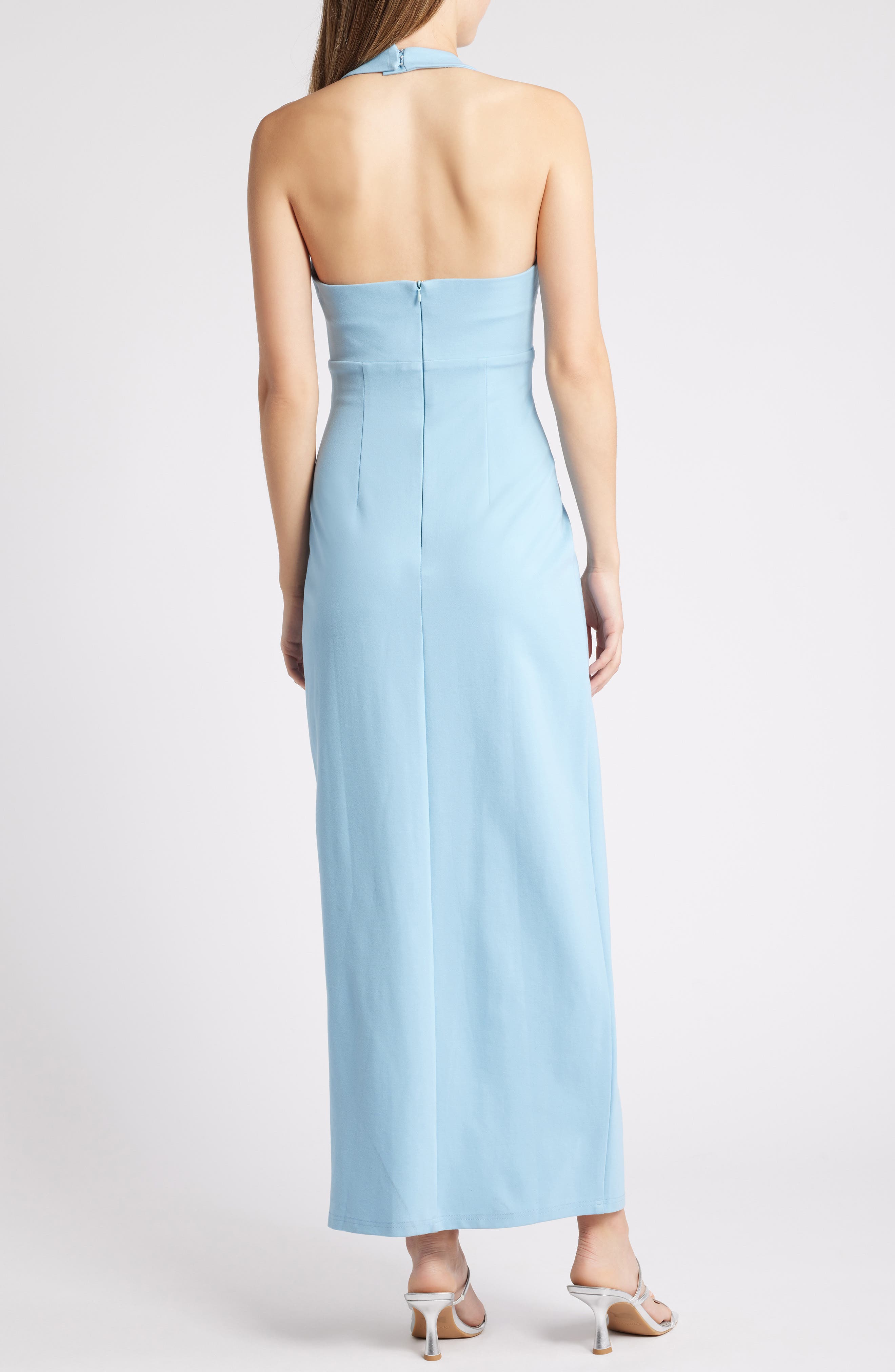 Elliatt Tuning Halter Neck Column Gown | Nordstrom