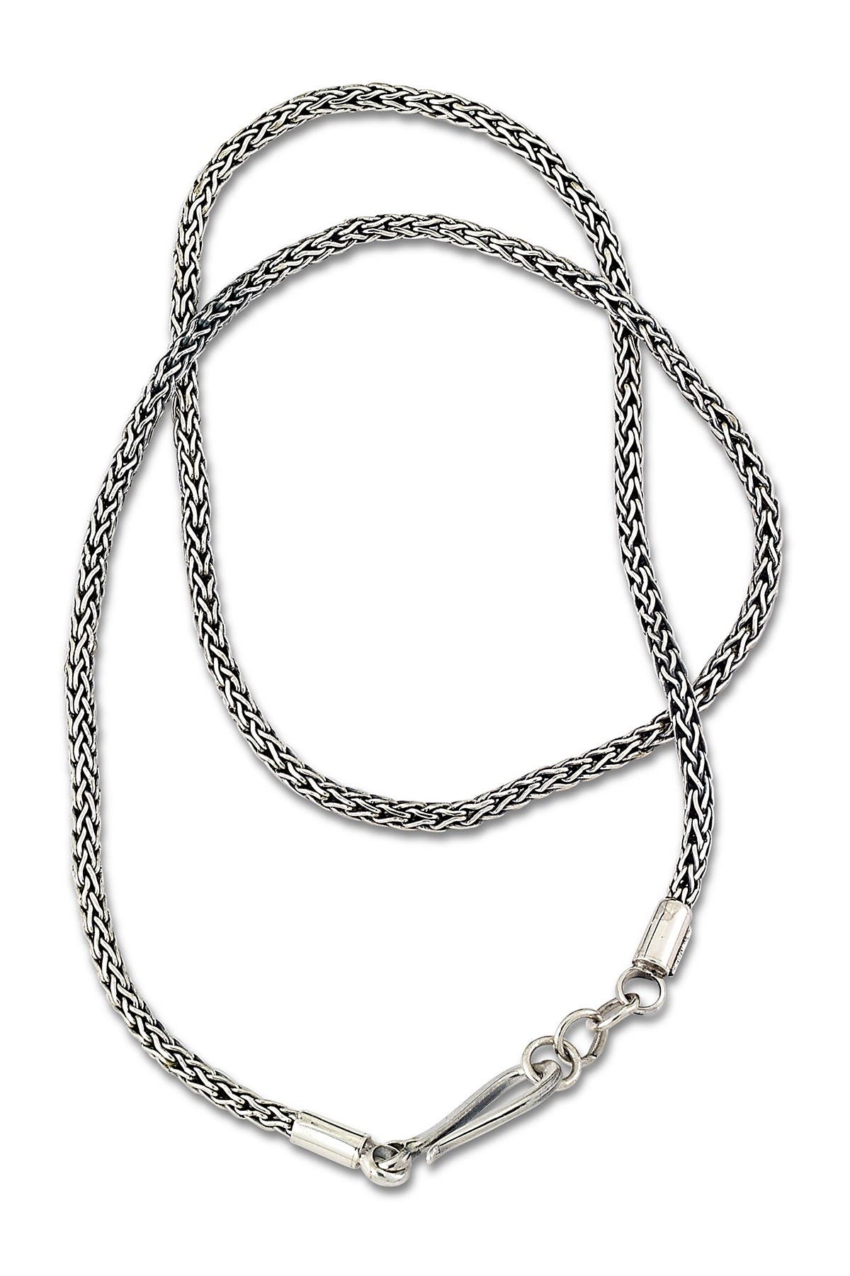 SAMUEL B. 18" Sterling Silver S Hook Clasp 2.5mm Wheat Chain ...