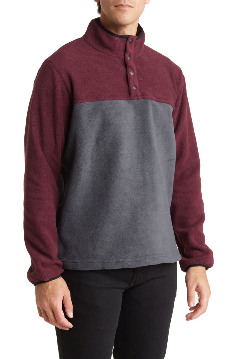 HAWKE & CO Quarter Snap Colorblock Fleece Pullover | Nordstromrack