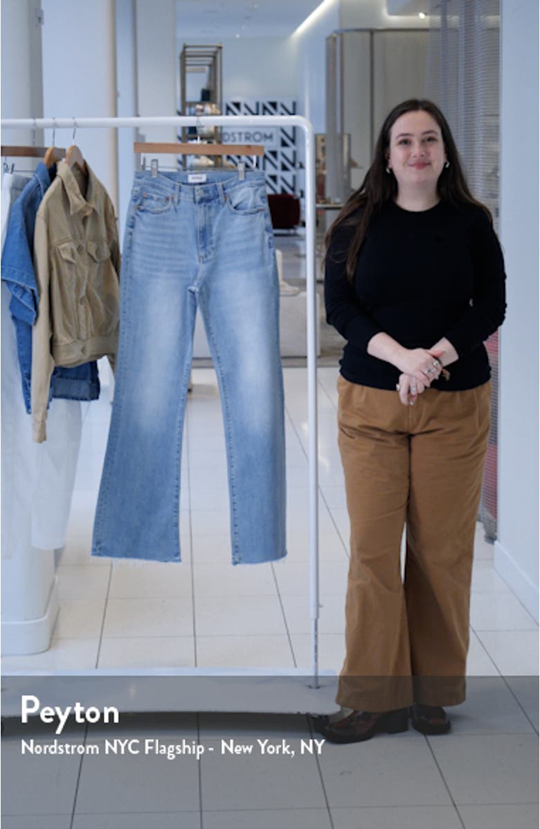 Pistola Haven High Waist Raw Hem Flare Jeans | Nordstromrack