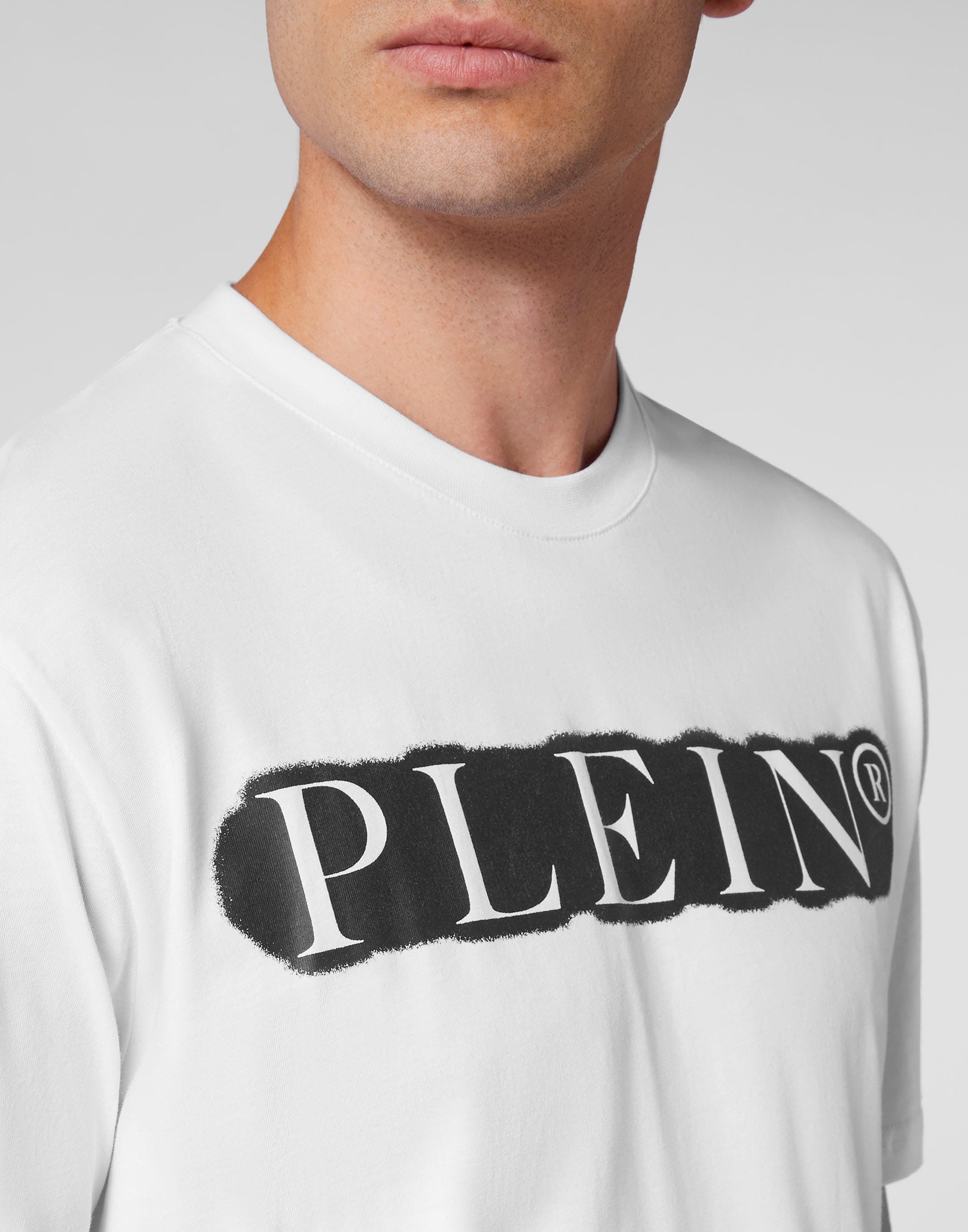 PHILIPP PLEIN T-Shirt Round Neck Ss Spray Effect Print Philipp Plein Tm ...