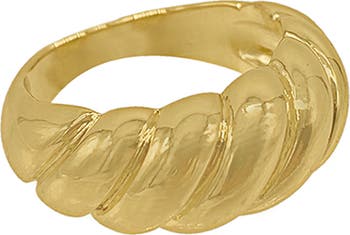Adornia 14K Yellow Gold Plated Croissant Ring | Nordstromrack