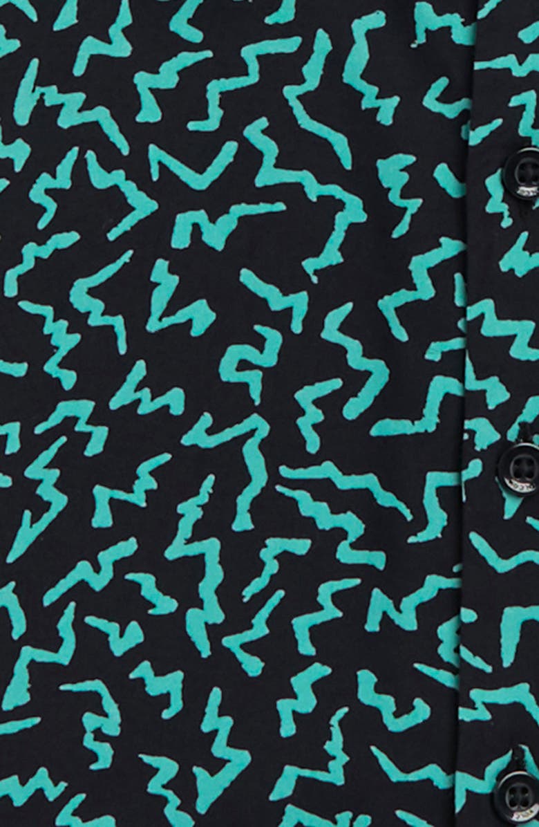 Volcom Kids' Asphalt Beach Squiggle Print Camp Shirt | Nordstromrack