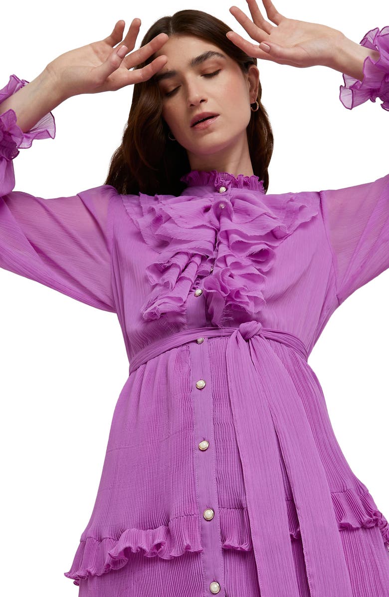 River Island Frilly Long Sleeve Minidress | Nordstromrack