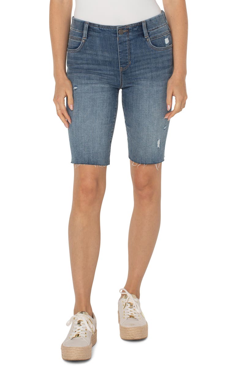 Liverpool Los Angeles Gia Cruiser Pull-On Cutoff Bermuda Denim Shorts ...