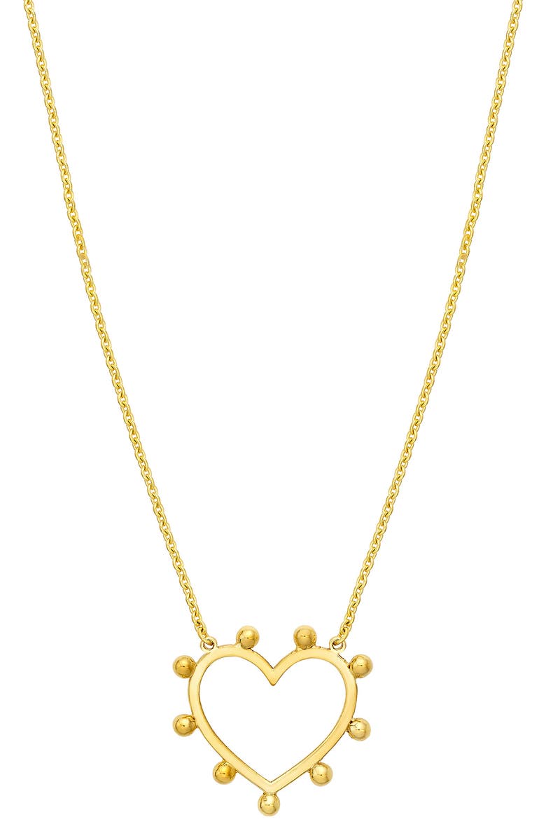 HAWLEY ST Open Beaded Heart Pendant Necklace | Nordstromrack