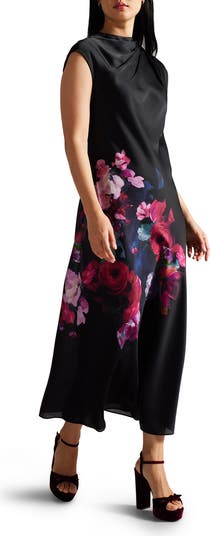 Ted Baker London Rahlee Floral Midi Slipdress | Nordstrom
