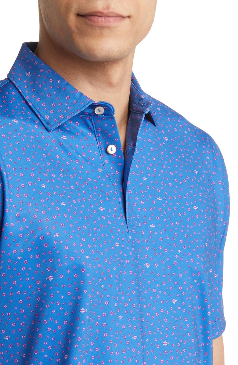 Peter Millar Fish Print Performance Jersey Polo | Nordstromrack