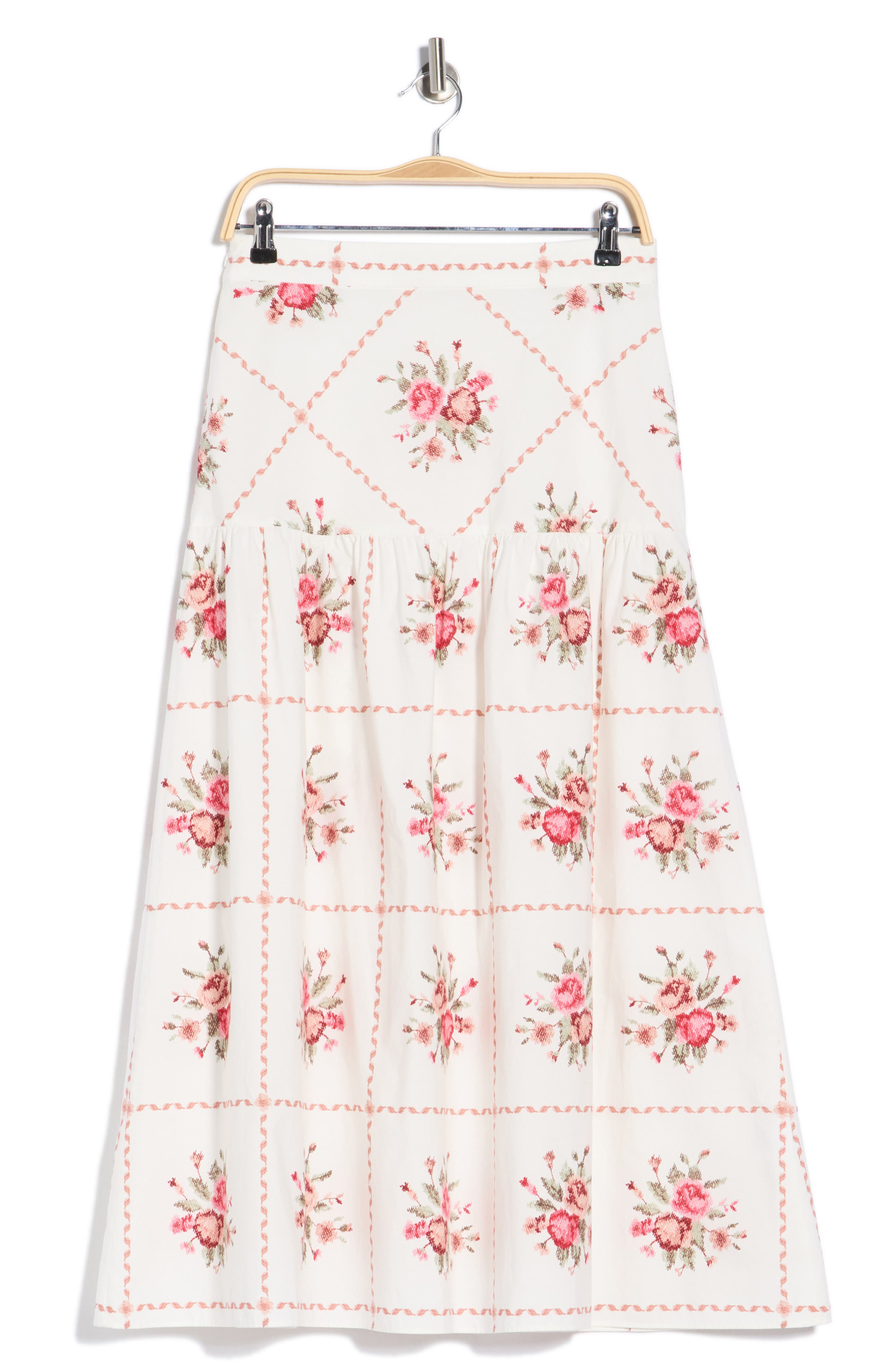 Longchamp Floral Print A-Line Skirt | Nordstromrack