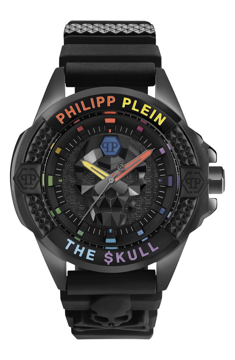 PHILIPP PLEIN The $kull Silicone Strap Watch, 44mm | Nordstromrack