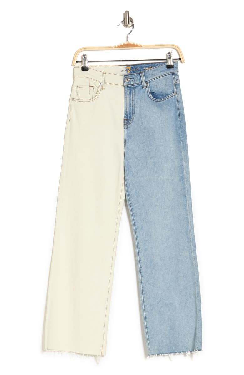 7 For All Mankind Cropped Alexa Two-Tone Jeans | Nordstromrack