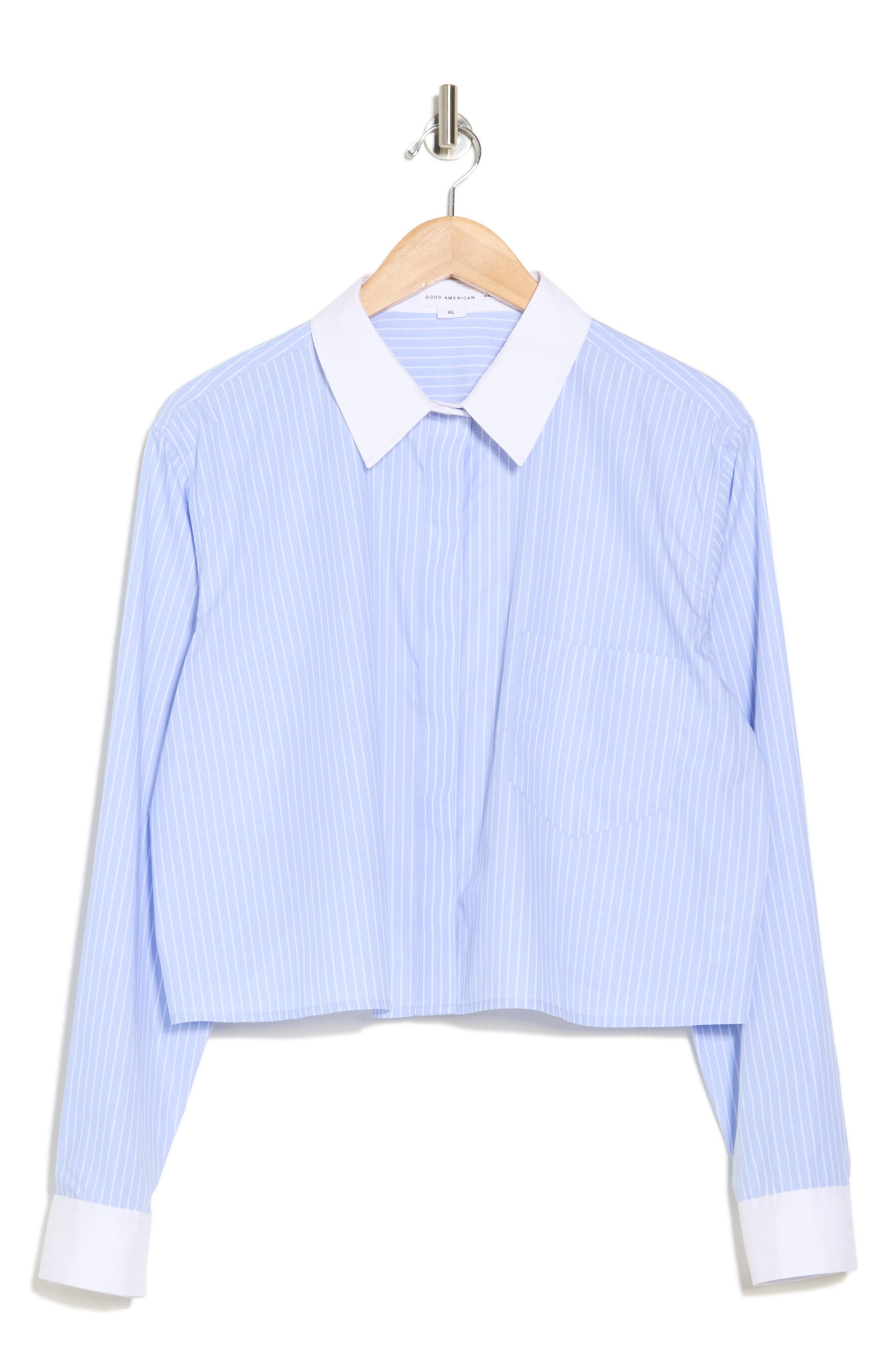 Stripe Crop Button-Up Shirt (Women) | Nordstromrack