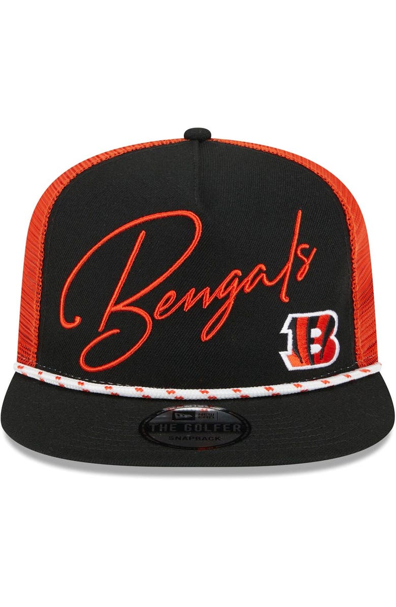 New Era Men's New Era Black Cincinnati Bengals Script Logo Golfer ...