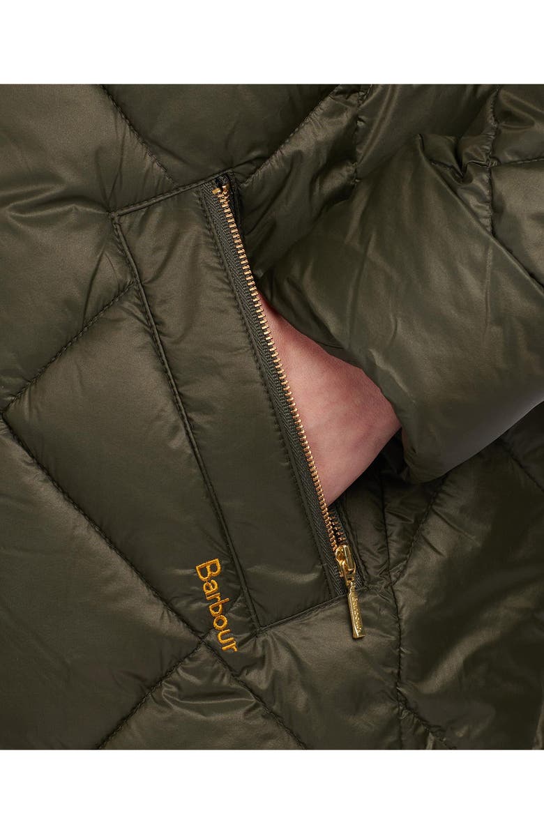 Barbour Ballater Diamond Quilted Coat with Faux Fur Trim | Nordstromrack