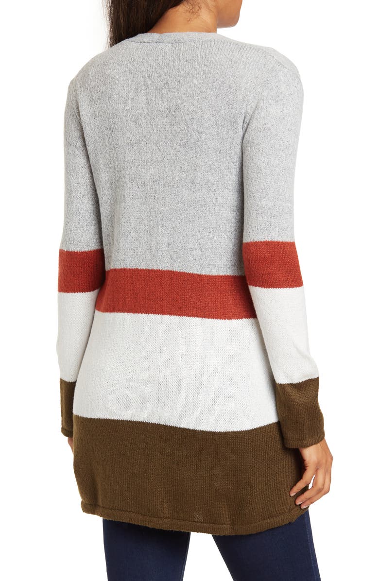 BY DESIGN Elsa Long Colorblock Cardigan | Nordstromrack