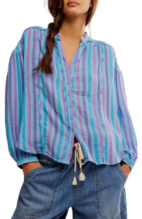 Women's Blue Striped Tops | Nordstrom