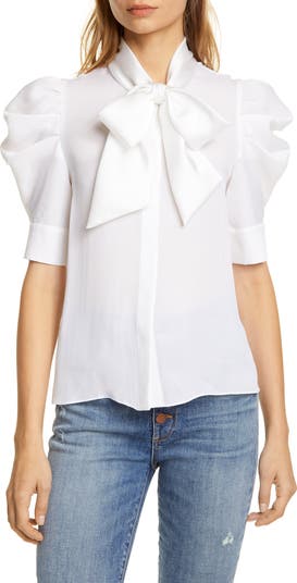 Alice + Olivia Maylee Tie Neck Blouse | Nordstrom
