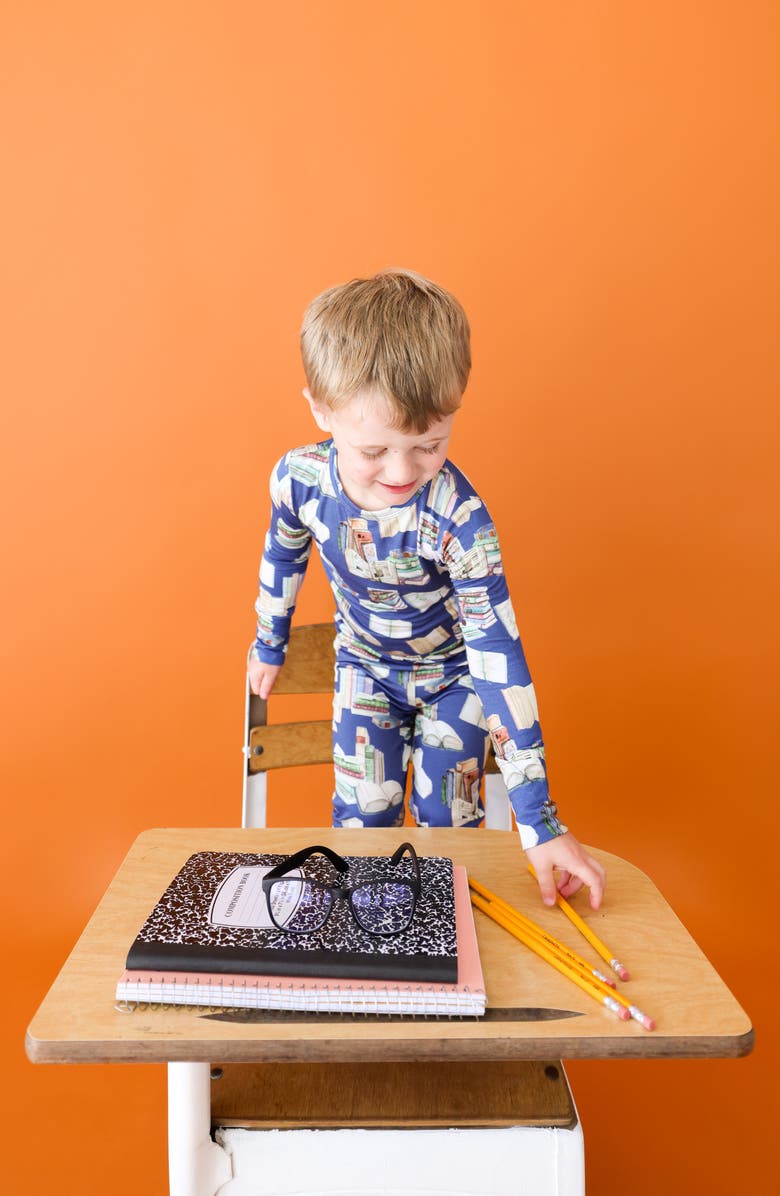 Posh Peanut Kids' Library Books 2-Piece Pajama Set | Nordstromrack